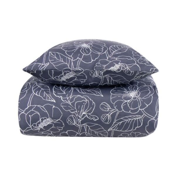 Sengetøj 140x200 cm - Blå stribet sengesæt - Borg Living sengelinned i ...