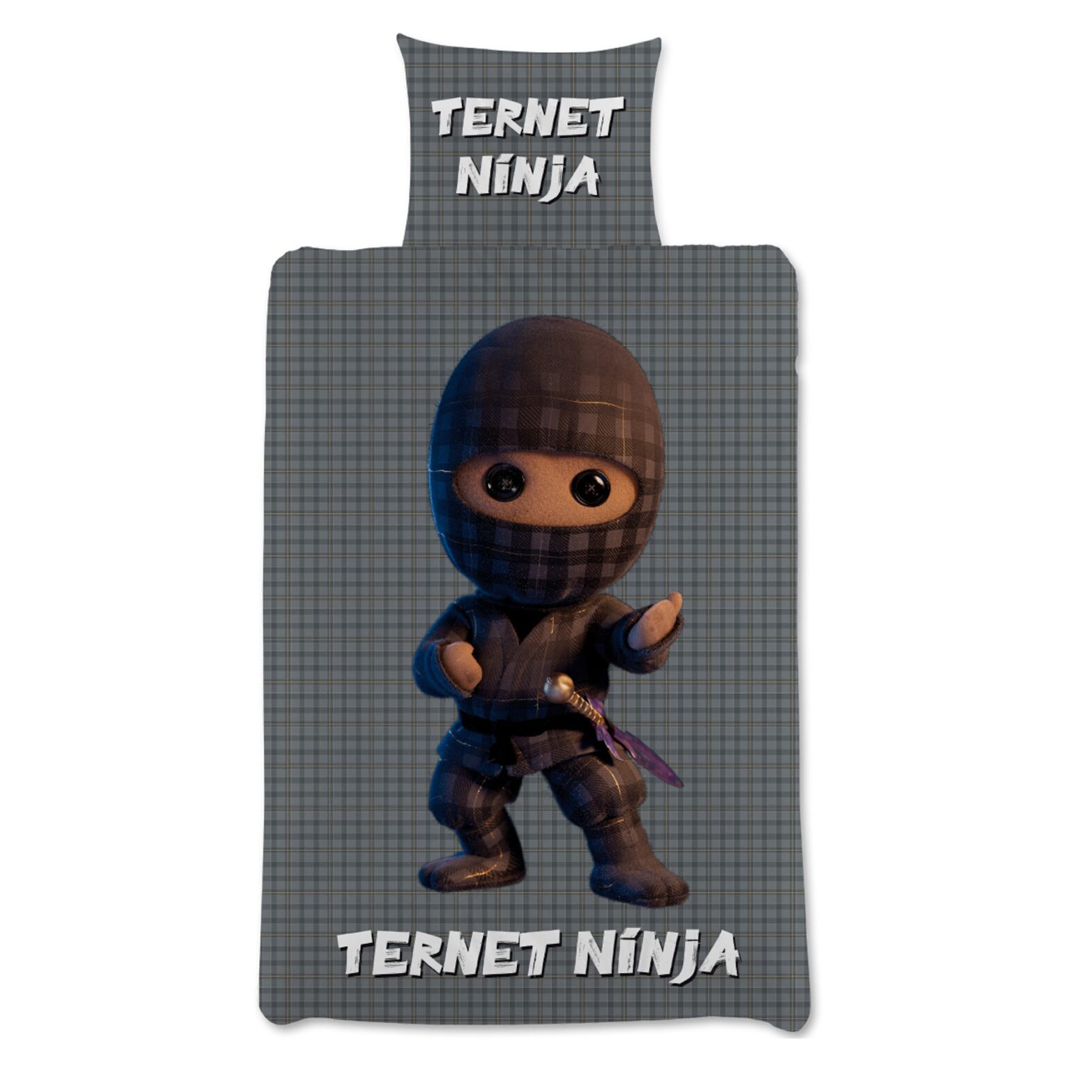 Ternet Ninja sengetøj - Blød og lækker bomuldskvalitet - 140x200 cm - Super cool dynebetræk
